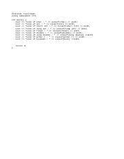 Lab Cpp Include Iostream Using Namespace Std Int Main Cout Cout Cout Cout Cout Cout Cout