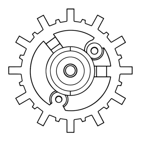 Premium Vector Vector Illustration Of A Minimalist Gear Outline Icon