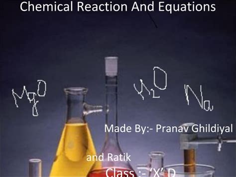 Chemical Reactions And Equations Class 10 Cbse Pptx