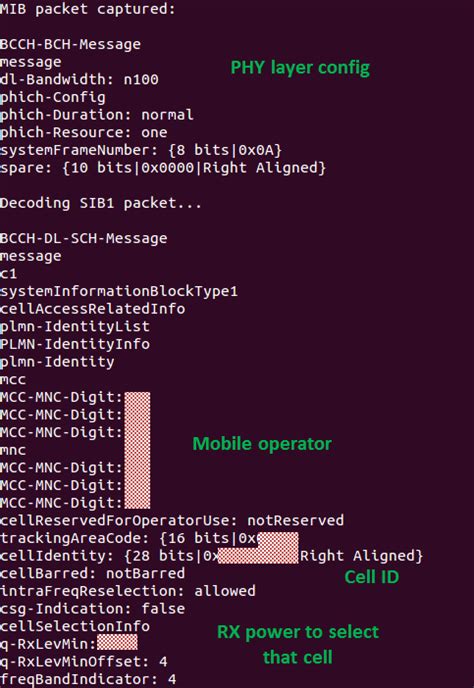 Real Capture Of Mib And Sib1 Lte Broadcast Messages Download