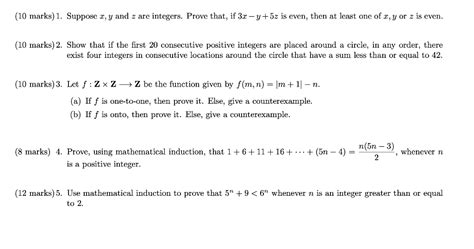 Solved Marks Suppose X Y And Z Are Integers Prove Chegg