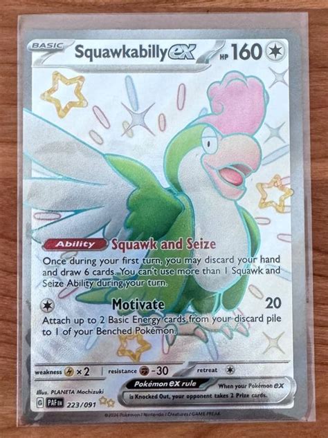 Squawkabilly Ex Full Art Pokemon Paldean Fates Paf 223091 Neu Gemäss