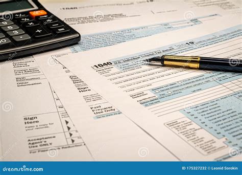 U S Individual Income Tax Return Background Editorial Photography Image Of Concept