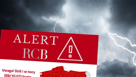 RCB ostrzega przed burzami w nocy z piątku na sobotę Wiadomości