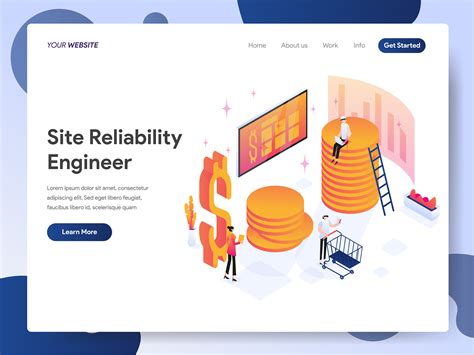 Site Reliability Engineer Isometric Illustration Concept 667330 Vector