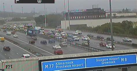 Glasgow M8 Motorway Multi Vehicle Crash Causes Rush Hour Traffic Chaos