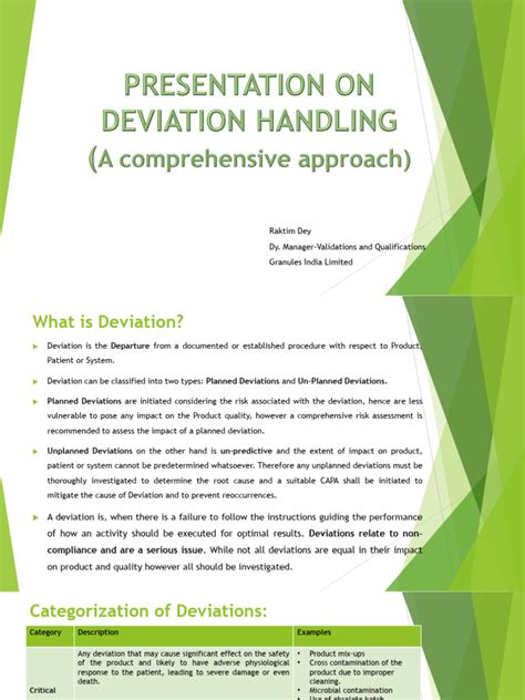 Handling Of Deviation Pdf