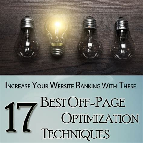17 Best Off Page Optimization Techniques Seo To Webdesign