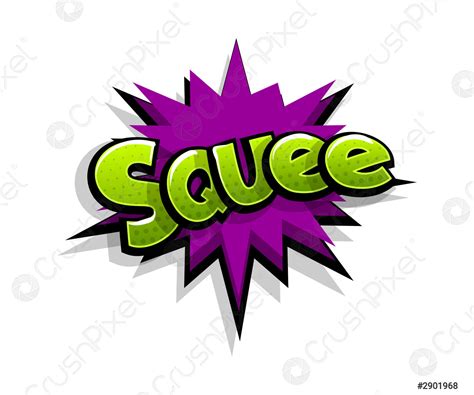 Comic Text Sque Squee Logo Soundeffekte Stock Vektorgrafi 2901968
