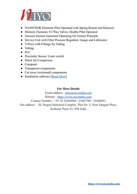 Ppt Pneumatic Trainer Basic Advanced And Plc Operated Niyo
