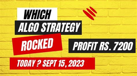 Which Algo Strategy Rocked Today Quantman 15 08 2023 Algotrading Shorts Trading Intraday
