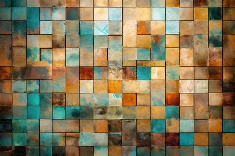 geometric abstract background with a grid like pattern of colorful