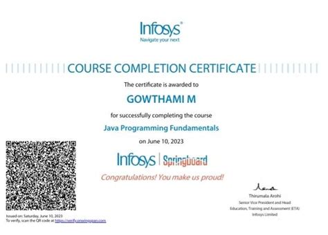 gowthami malipeddi on linkedin certificate of completing one week