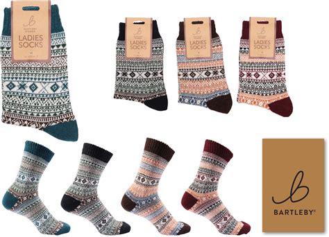 Bartleby Ladies Printed Socks Natural Assorted Socks And Tights