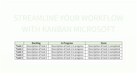 Streamline Your Workflow With Kanban Microsoft Excel Template And