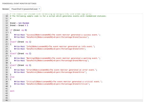 PowerShell Script Event Monitor FrameFlow