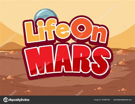 Life Mars Poster Design Illustration Stock Vector Image By