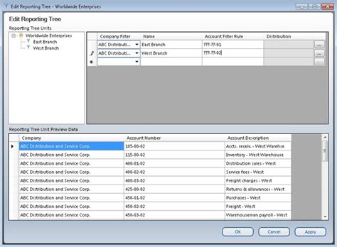 Creating A New Reporting Tree