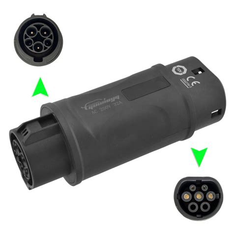 Переходник для зарядки электроавтомобиля Type 1 Eu Type 2 Eu 1 фаза 8 кВт 32a фото отзывы