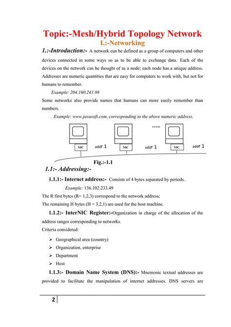 Project Report On Mesh Hybrid Topology Network Vision Pdf Computer