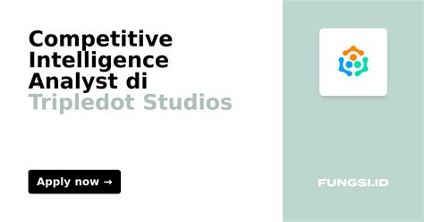 Competitive Intelligence Analyst Di Tripledot Studios Fungsiid