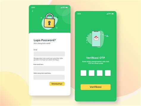 Forget Password And Verification Ui Mobile App