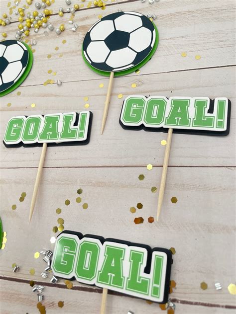 Soccer Cupcake Topper Soccer Birthday Party Soccer Party Decor