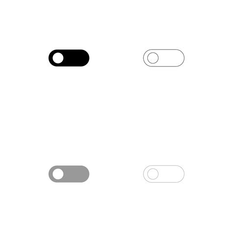Toggle Switch Black And Grey Set Icon Vector Art At Vecteezy