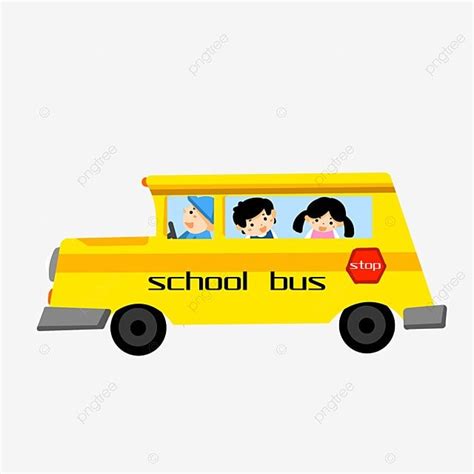통학버스를 타고 등교하는 학생들 학교 일러스트 귀교 학교 버스 학생 Png 일러스트 및 Psd 이미지 무료 다운로드