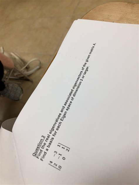 solved find the real find a basis for each eigen space of