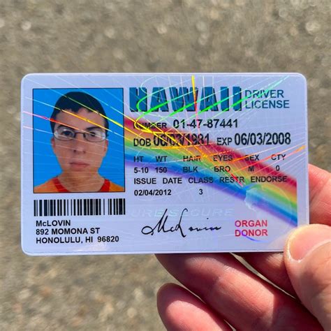 Personalized Mclovin Id Etsy Uk