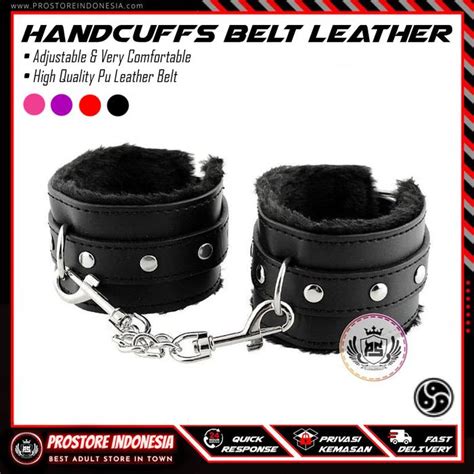 Jual Bdsm Hand Cuff Belt Leather Premium Bondage Borgol Sex Kain Bulu Soft Cinta Ikat Kaki