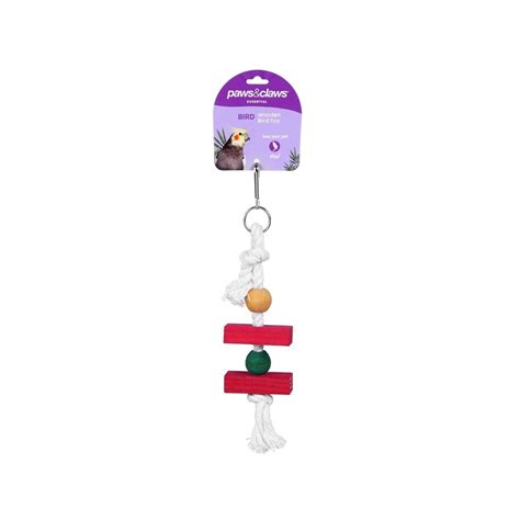 Paws And Claws Wooden Bird Toy 20cm Assorted Bunnings Australia