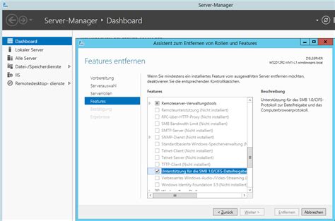 SMB 1 0 Deinstallieren Unter Windows 8 1 Und Server 2012 R2 WindowsPro