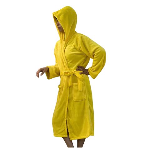Xmmswdla Mens Long Robes With Hood Full Length Hooded Bathrobe Fleece