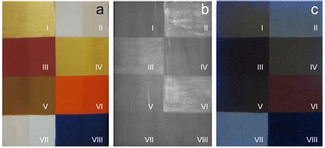 Three Different Images Of The Same Model Painting Visible Light A
