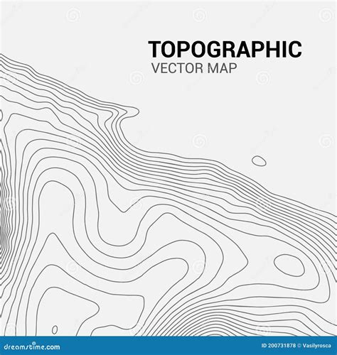 Mapa Topograficzna Kontur Wektor Górski Płaskorzeźba Geograficzna Tło