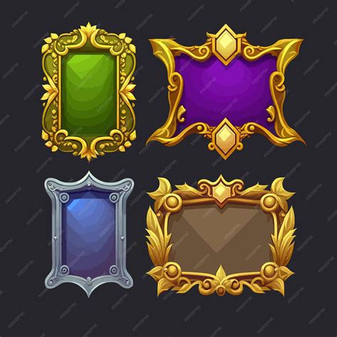 Premium Vector Rank Frames Ui Game Borders Evolution Frames For Rpg Game Avatars Game Ui Ux