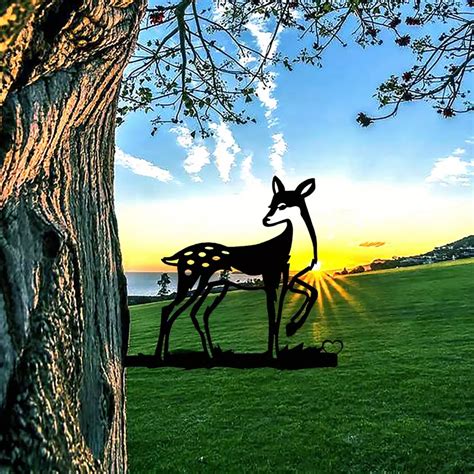 Deer Branches Metal Art Decor Tree Trunk Decor Wooden Post Temu