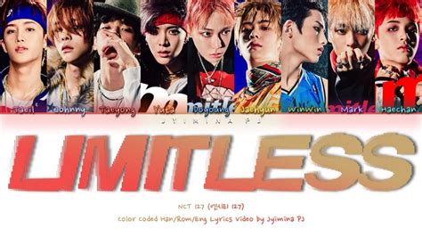 Nct 127 엔시티 127 Limitless 무한적아 無限的我 Lyrics Color Codedhan