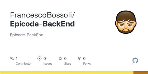 GitHub FrancescoBossoli Epicode BackEnd Epicode BackEnd