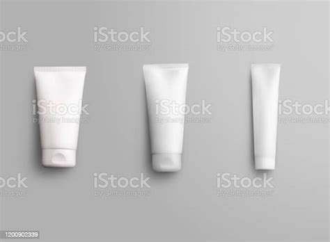 디자인 프리젠 테이션을위한 고립 된 흰색 배경에 크림 짧은 중간 및 긴 튜브의 템플릿 공란에 대한 스톡 사진 및 기타 이미지 공란 메이크업 화장품 병 Istock