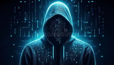 Hacker In Cap With Matrix Background Stock Illustration Illustration Of Background Suitable