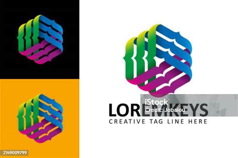 Symbol 3d Graphic Of Three Interlinked Coloured Keys Stock Illustration Download Image Now