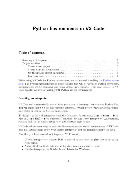 Python Environments Vs Code Pdf Directory Computing Python
