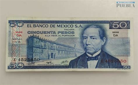 Cuánto vale un Benito Juárez el primer billete de 50 pesos impreso en