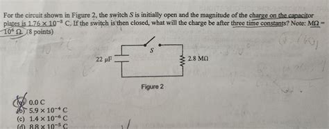 Solved For The Circuit Shown In Figure The Switch S Is Chegg