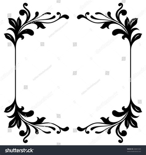 Ornamental Border Design Element Copy Space เวกเตอร์สต็อก ปลอดค่าลิขสิทธิ์ 26841343