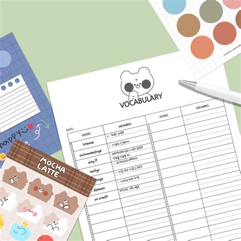 굿노트 단어장 속지공유 심플 큐트 네이버 블로그