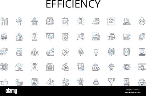 Efficiency Line Icons Collection Relaxation Hobbies Entertainment